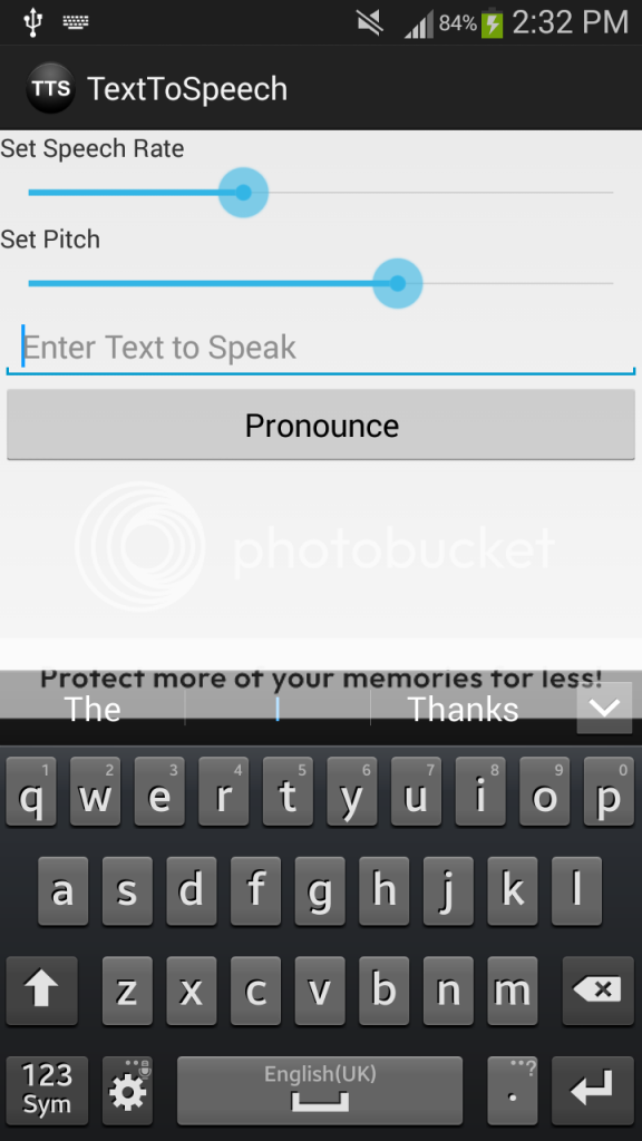 Text To Speech Engine With Pitch And Speech Rate Adjustment Settings 